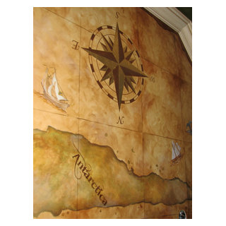 Office Map Ceiling Mural - Traditional - New York - by Bella Terra ...