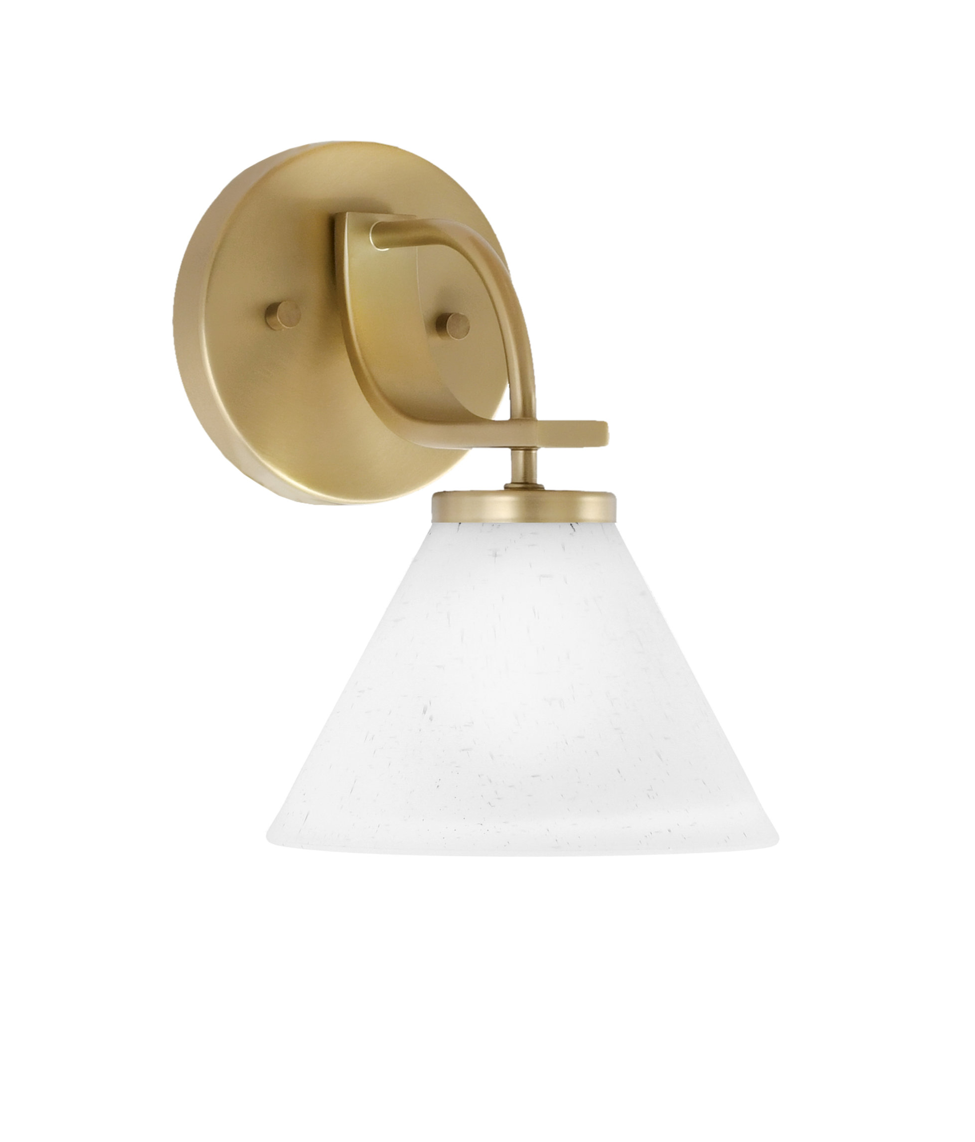 Cavella Wall Sconce, New Age Brass Finish, 7" White Muslin Glass ...