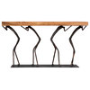Atlas Console Table, Chamcha Wood, Metal - Industrial - Console Tables ...