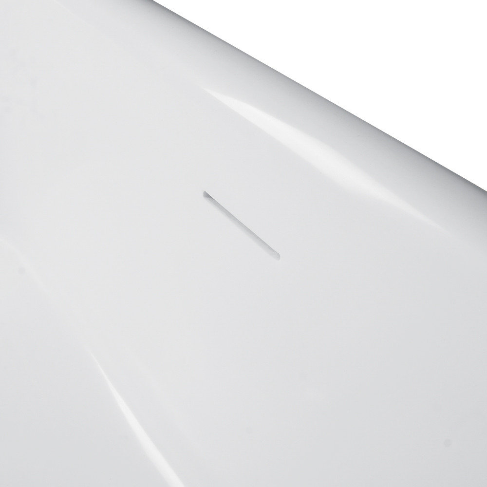Freestanding solid surface glossy bathtub, overflow, pop-up drain ...