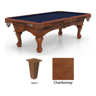 Holland US Naval Academy 8' Pool Table - Plain/Tapered/Chardonnay ...