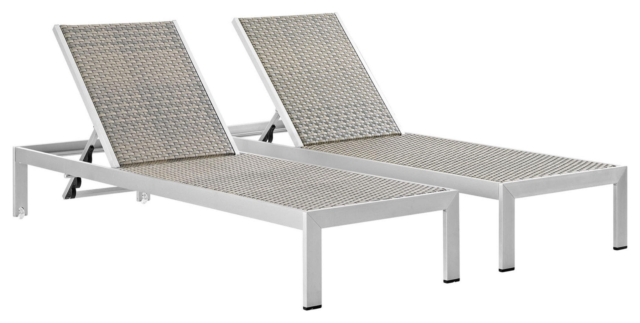Shore Outdoor Patio Chaise Lounge Set - Sleek & Tidy Appearance ...