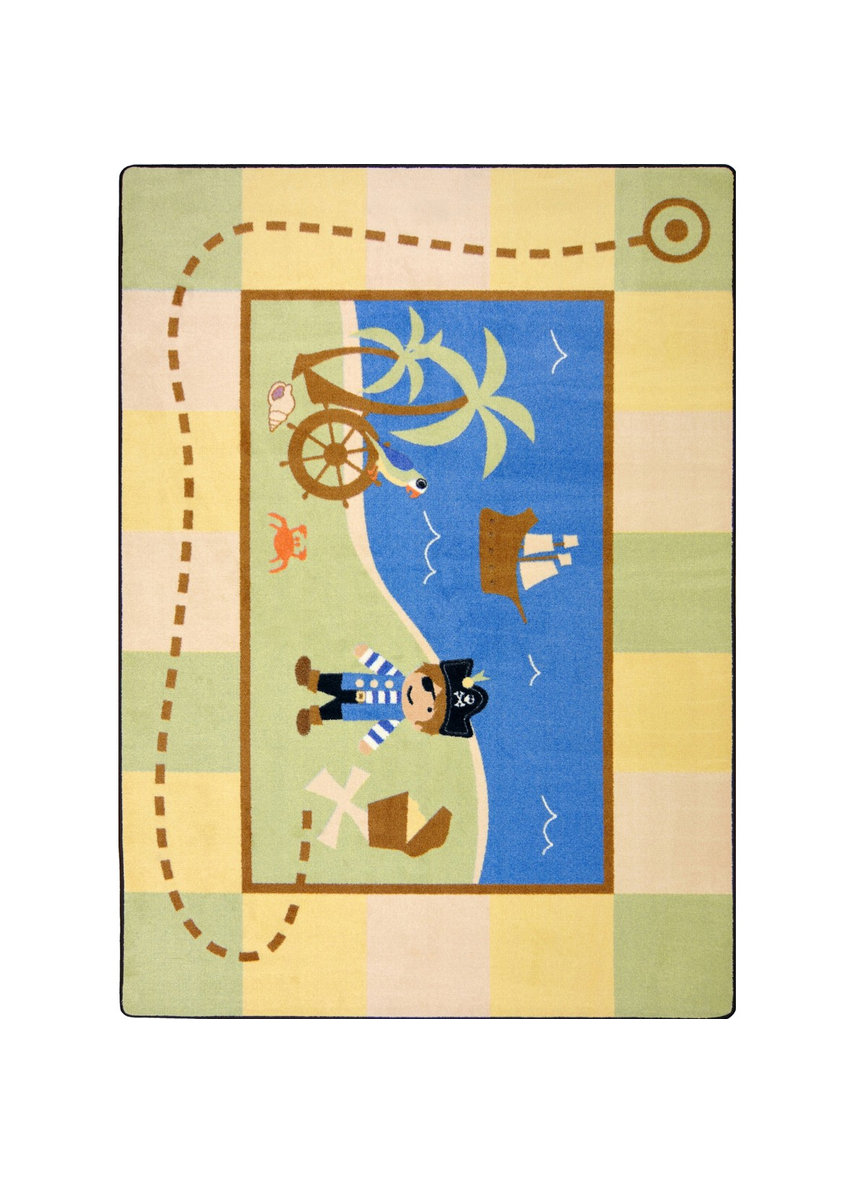 Kid Essentials, Active Play & Juvenile Lil' Pirate Rug, 5'4" x 7'8 ...