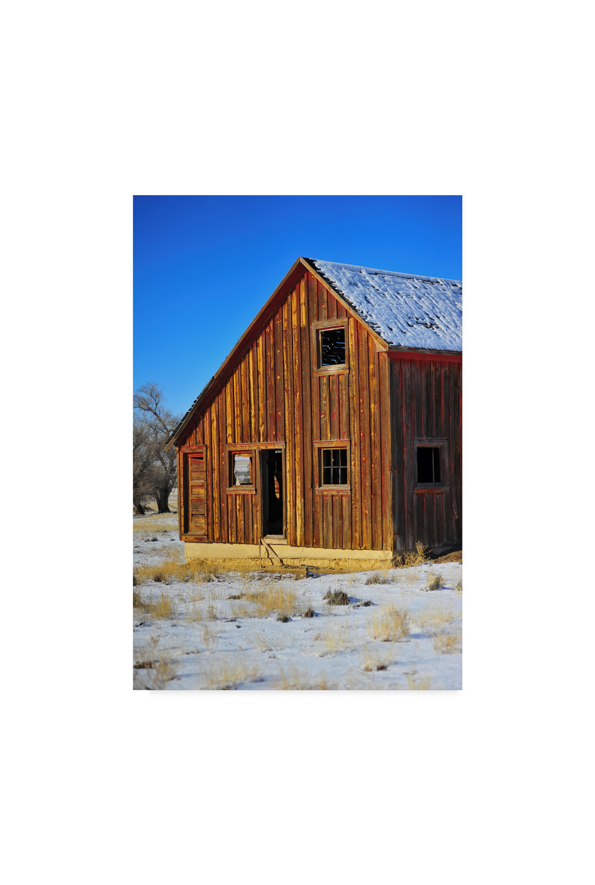 Amanda Smith 'Sunset Barn Centered' Canvas Art, 16"x24" - Farmhouse ...