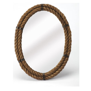 Darby Oval Rope Wall Mirror - Beach Style - Wall Mirrors - by ...