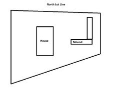 3 or 4 bedroom at grade mound in backyard