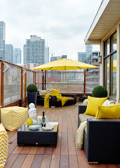 8 duos de couleurs qui fonctionnent à merveille sur une terrasse