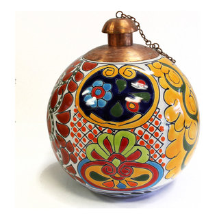 Talavera style table top torch, made in Mexico, Acapulco ...