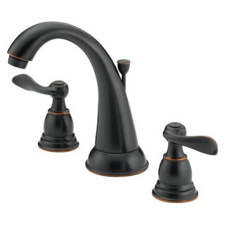 Widespread Bathroom Faucet with Arched Spout and Dual Handle Design ...