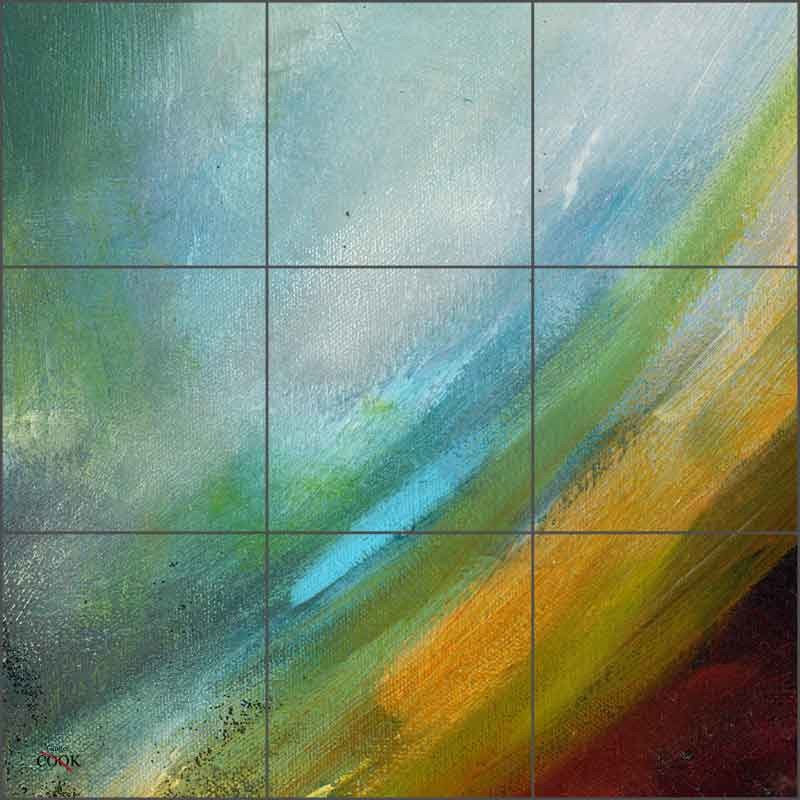 Ceramic Tile Mural Backsplash, Sea of Dreams by Ginger Cook, 18"x18 ...