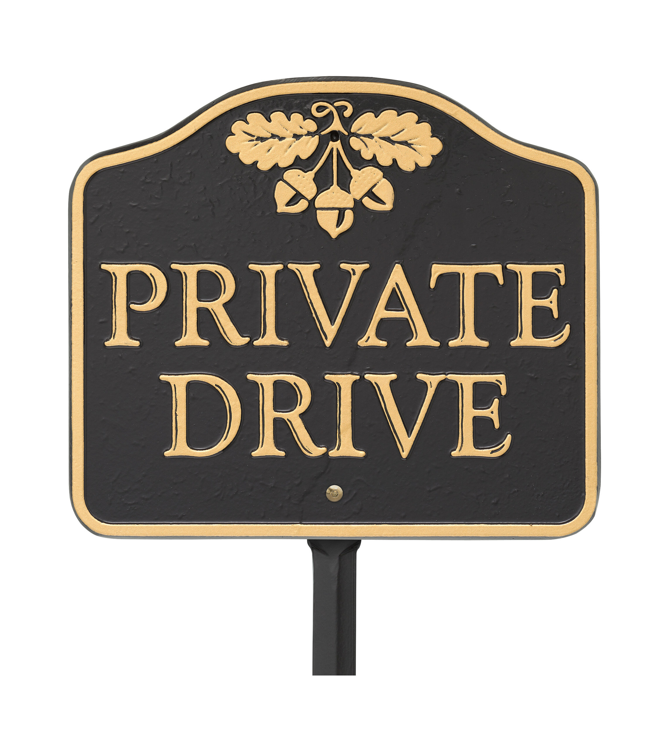 Private Drive Sign, Cast Aluminum, Wall or Lawn Mounting - Rustic ...