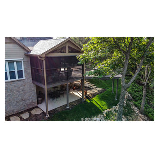 Covered and Open Deck with Grill Area & Screen System - Deck - St Louis ...