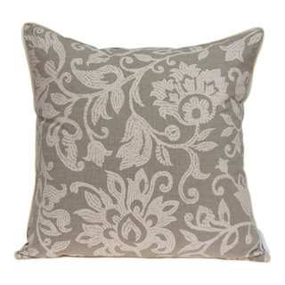 20" X 7" X 20" Beautiful Transitional Tan Pillow Cover With Down Insert ...