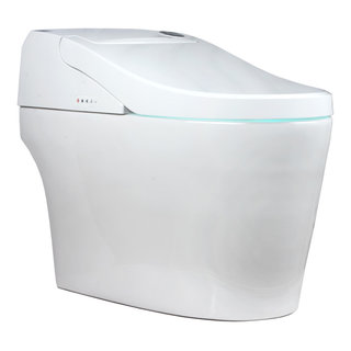 EUROTO One-Piece Dual Flush, Integrated Bidet Toilet, Auto Open and ...