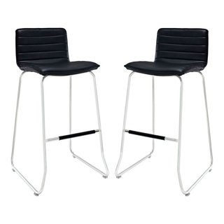 Dive Bar Stool Faux Leather, Set of 2 - Contemporary - Bar Stools And ...