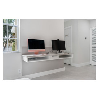 Dual Floating Workstation with Window Views - Modern - Home Office ...