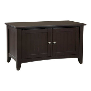 Shaker Cottage Storage Cabinet Bench Chocolate - Transitional - Storage ...
