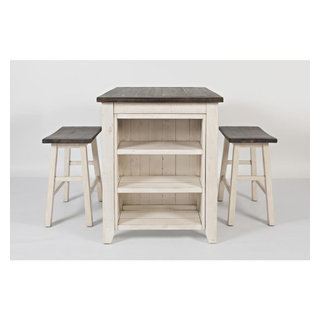 Madison County 3pc Counter Height Set - Vintage White - Farmhouse ...