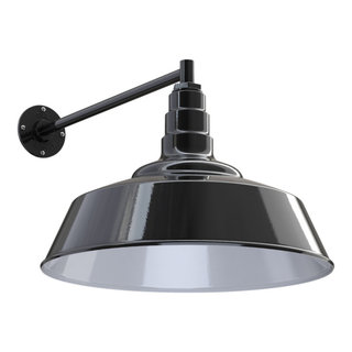 Redondo 20" Large Steel Barn Light with 20" Straight Arm Mount ...