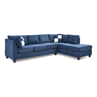 Solana Micro Suede Sectional - Contemporary - Sectional Sofas - by ...