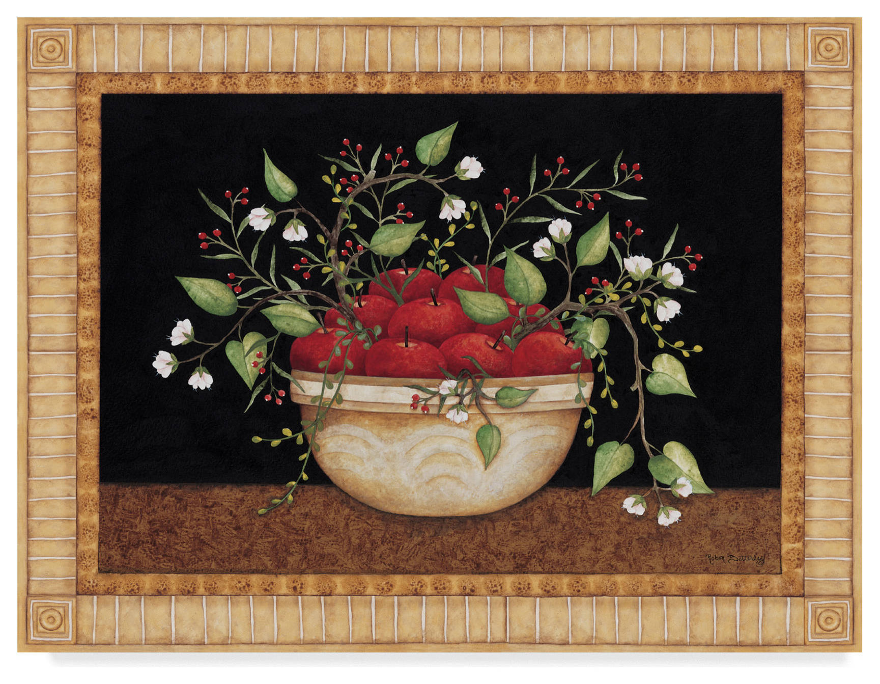Robin Betterley 'Bowl Of Apples' Canvas Art, 19"x14" - Farmhouse ...