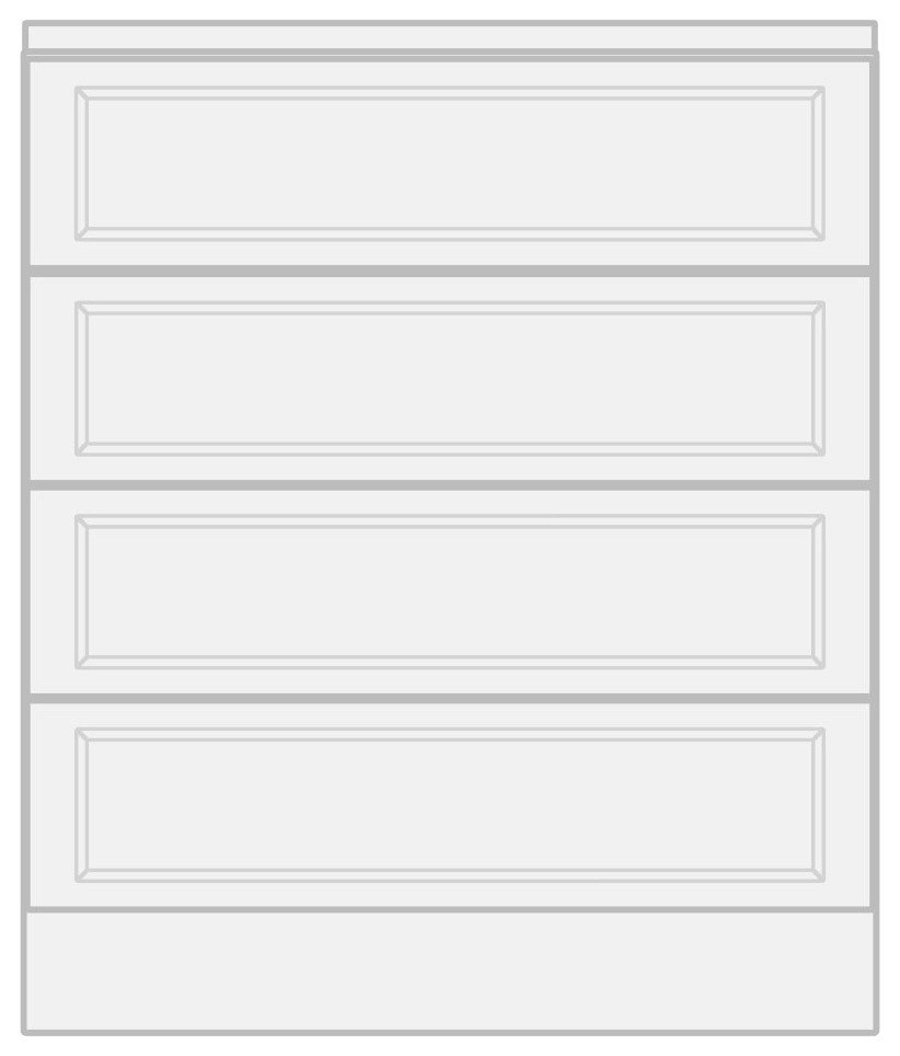 Base 4Drawer 30w 6Panel - Transitional - Kitchen Cabinetry - by Houzz ...