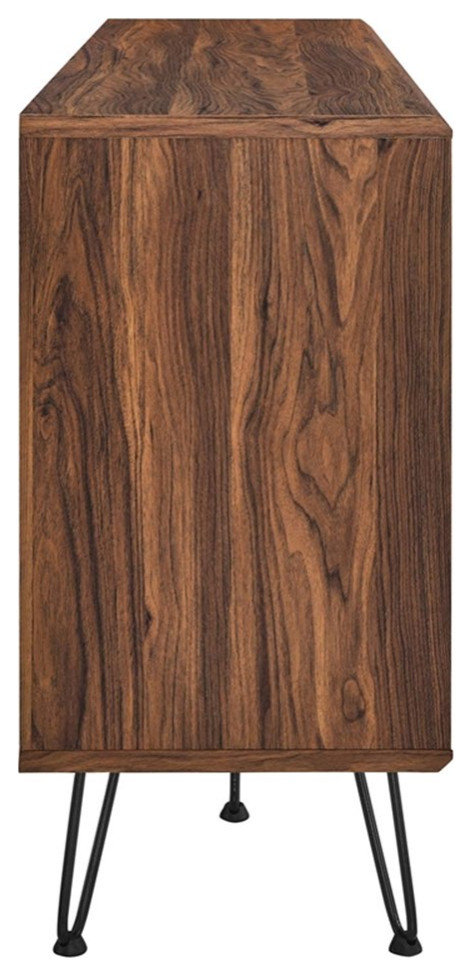 Modway Nomad Modern Style Wood Grain Laminate Sideboard in Walnut ...