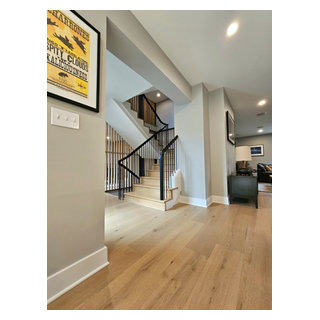 115_Stunning Continuous Rail System on 3 Story Floating Stairs ...
