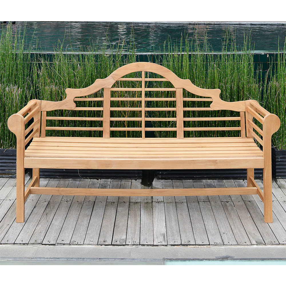 Lutyens Teak Wood 5 Feet Outdoor Bench - Traditional - Outdoor Benches ...