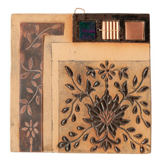 Dominica Handmade Clay And Copper Decorative Tile, 6" - Transitional ...