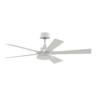 TorchAire 52" Indoor/Outdoor Fan With LED Light Kit White/White Blades ...
