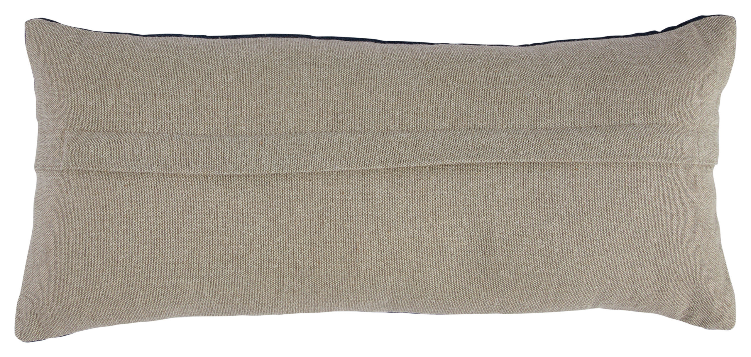 Cotton Velvet Lumbar Pillow with Beetle Embroidery, Multicolor ...