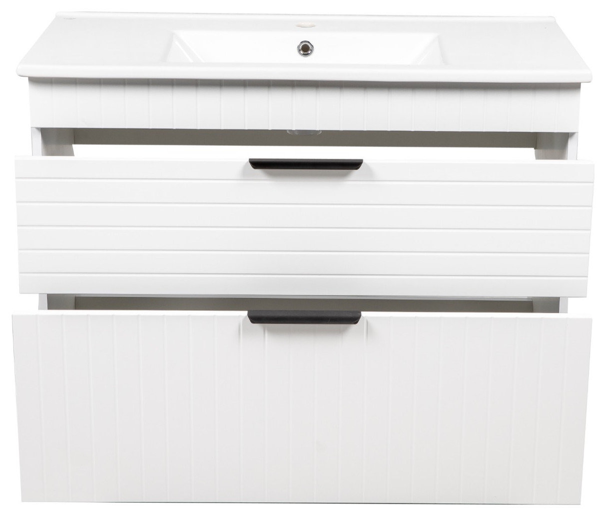 Modern Free Standing Bathroom Vanity | Trevi White Matte 26", 40 ...