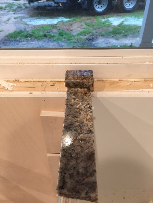 Counter height window sill