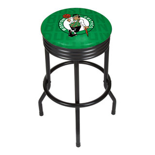 NBA Black Ribbed Bar Stool, City, Boston Celtics - Contemporary - Bar ...