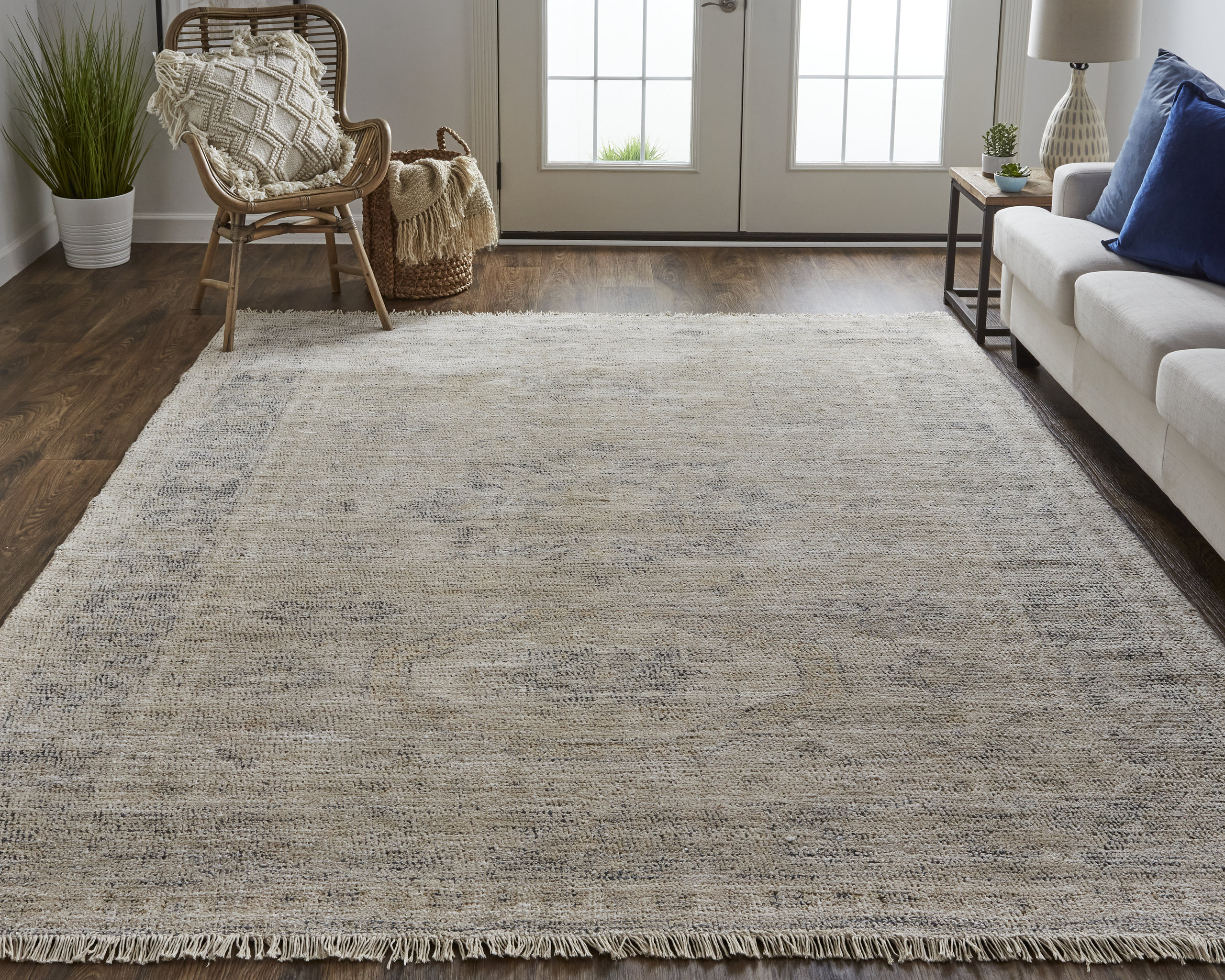 Feizy 8798FSND Caldwell Hand Woven Tan / Gray Area Rugs, 10' x 14 ...