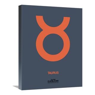 "Taurus Zodiac Sign Orange" Fine Art Print, 18" x 24" - Modern - Prints ...