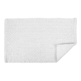 White Popcorn Rug ,21"x34" - Contemporary - Bath Mats - by Design ...