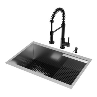 Vigo VG151036 Hampton 28" Undermount Single Basin Stainless Steel ...
