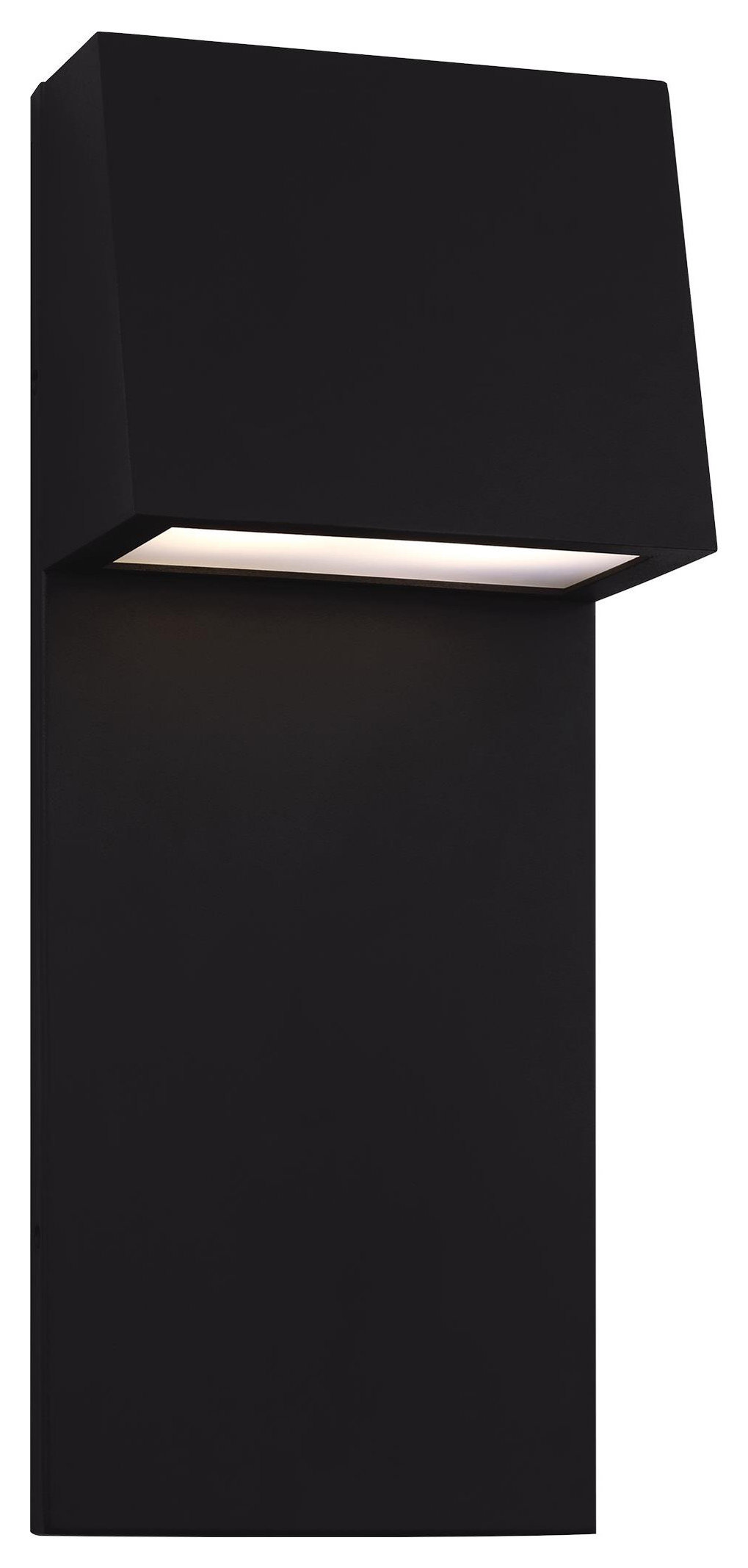Rocha Large LED Outdoor Wall Lantern, Black - Modern - Outdoor Wall ...
