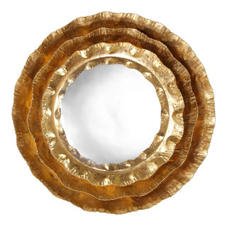 Petal Gold Mirror - Contemporary - Wall Mirrors - by Kolibri Decor | Houzz
