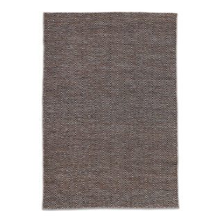 Handmade Black and Brown Chevron Wool Rug by Tufty Home, 6x6 Round ...