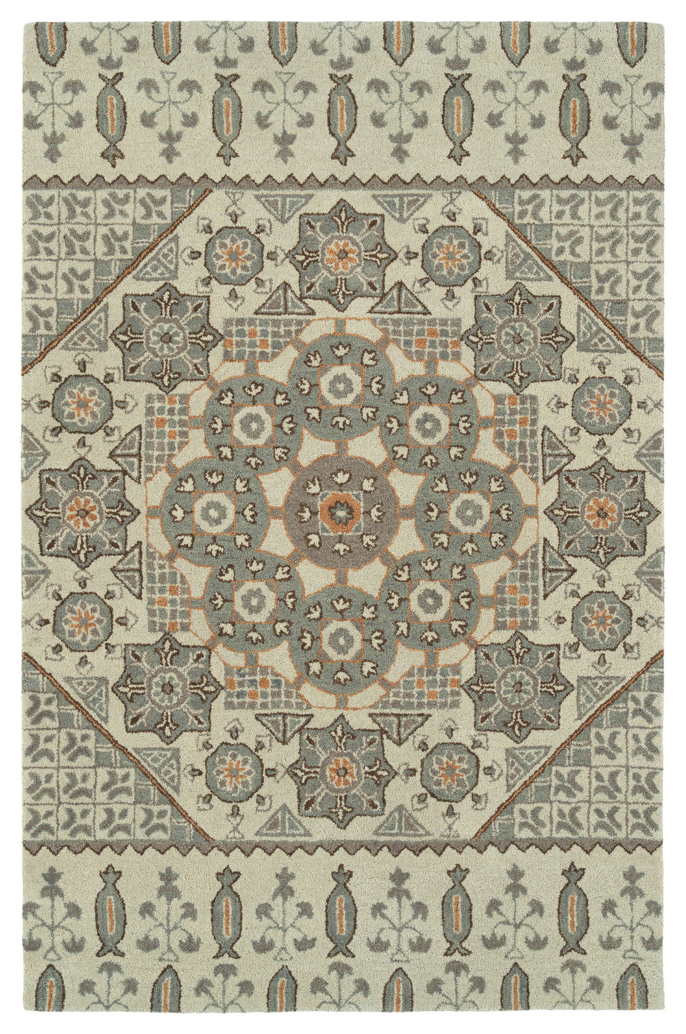 Kaleen Helena Collection Collection Rug, Ivory, 4'x6' - Mediterranean ...