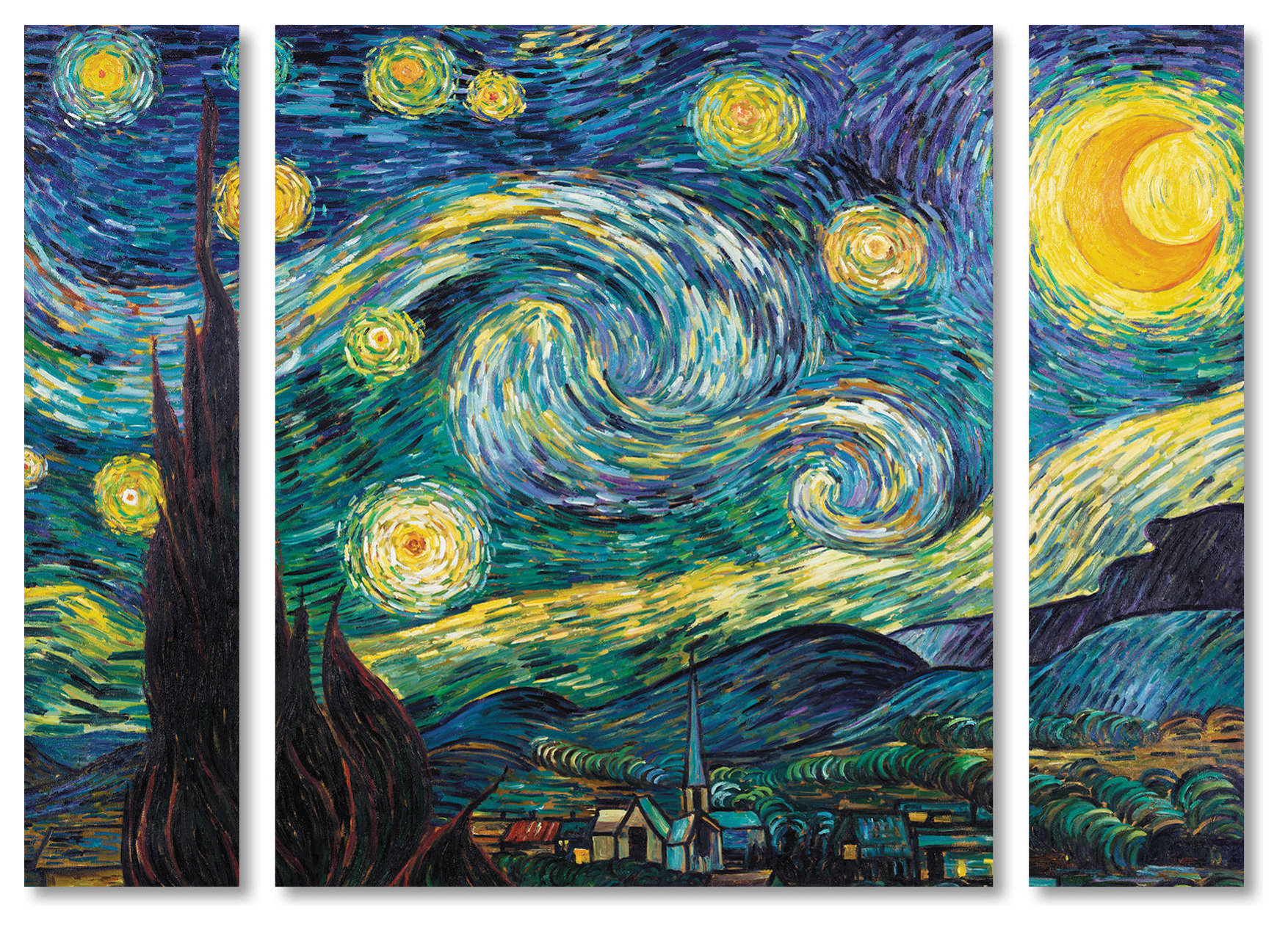 Vincent van Gogh 'Starry Night' Multi Panel Art Set, 32"x24 ...
