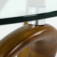 Modrest Lassen Modern Glass and Walnut Coffee Table - Contemporary ...