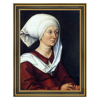 Albrecht Durer Portrait of Barbara Durer Framed Premium Canvas Print ...
