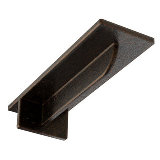 3"x20"x2" Heaton Hidden Support Steel Bracket, Hammered Black, 3"Wx10 ...
