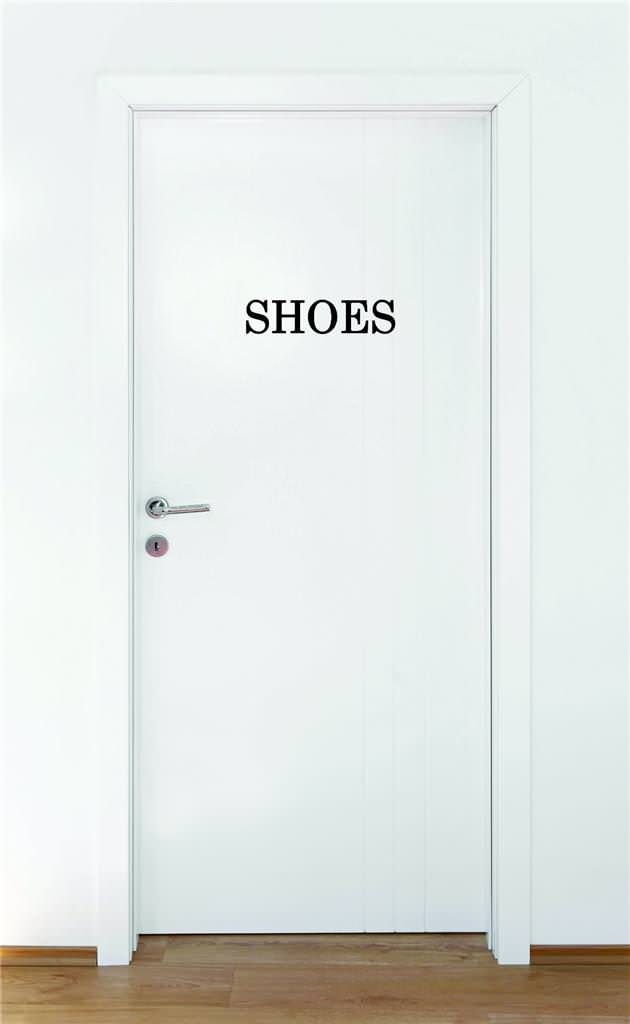 Shoes Text, Decal, 10x40", 10X40 - Contemporary - Wall Decals - by ...