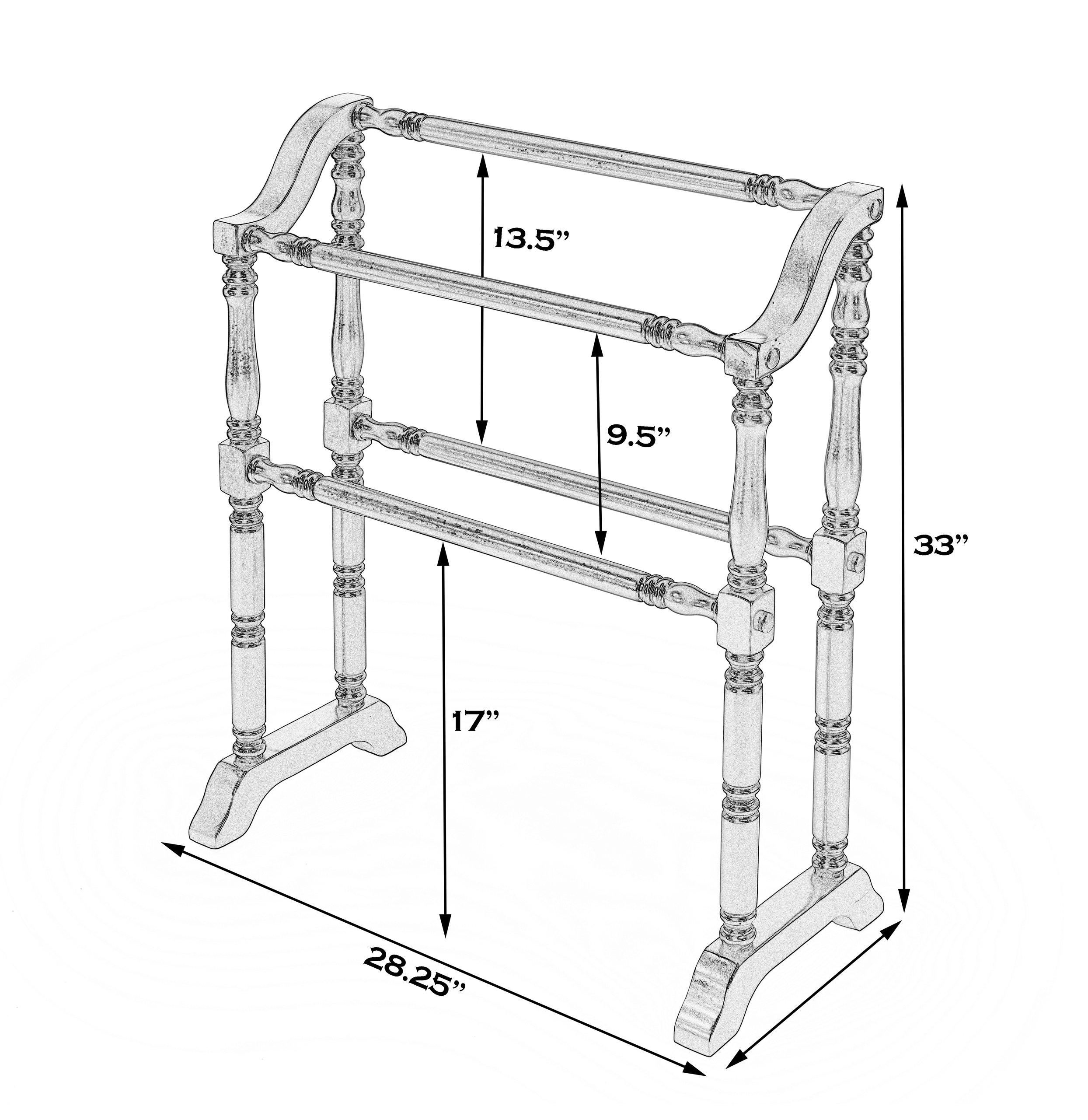 Lillian Blanket Rack - Traditional - Blanket And Quilt Racks - by ...