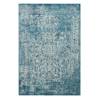 Transitional Distressed Area Rug with Classic Pattern in Polypropylene ...
